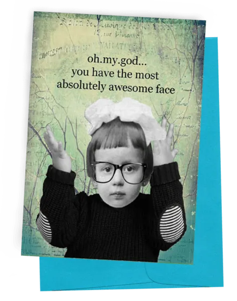 331 Awesome Face Greeting Card