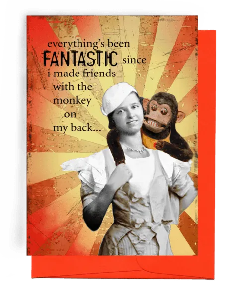 635 Monkey Greeting Card