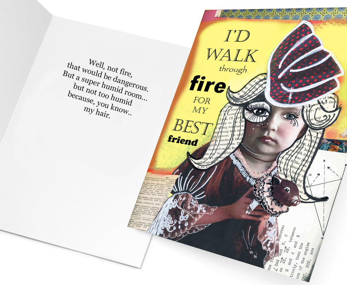 G169 Walk Thru Fire Greeting Card