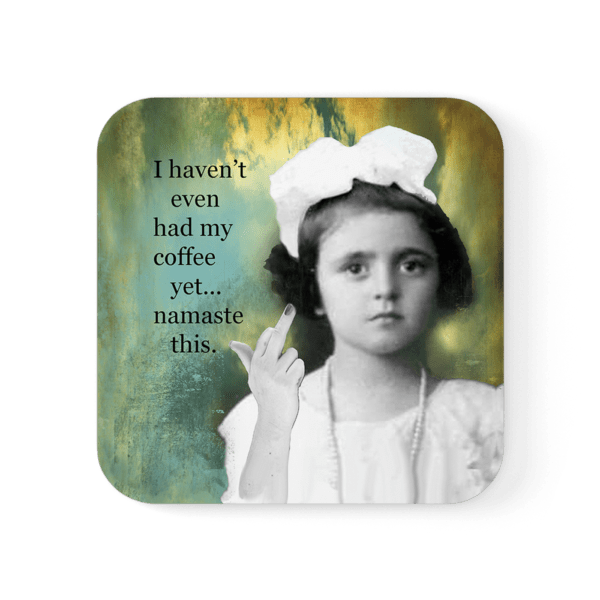 Namaste High Cotton Coaster | Erin Smith Art